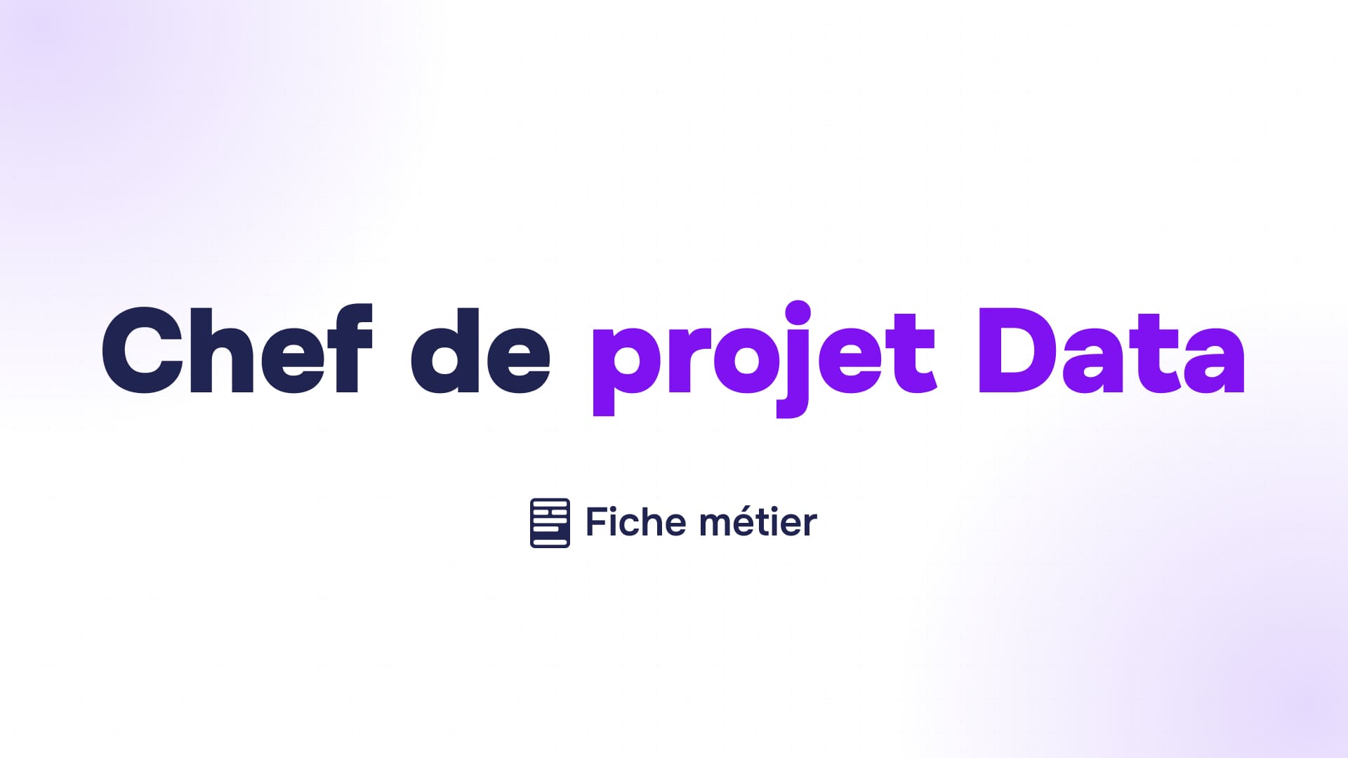 Chef de projet data : fiche métier [2023]